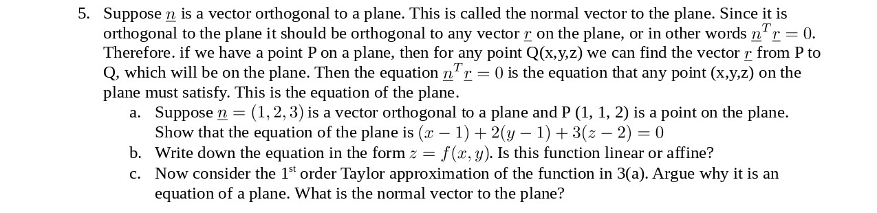 Solved Suppose n is a vector orthogonal to a plane. This is | Chegg.com