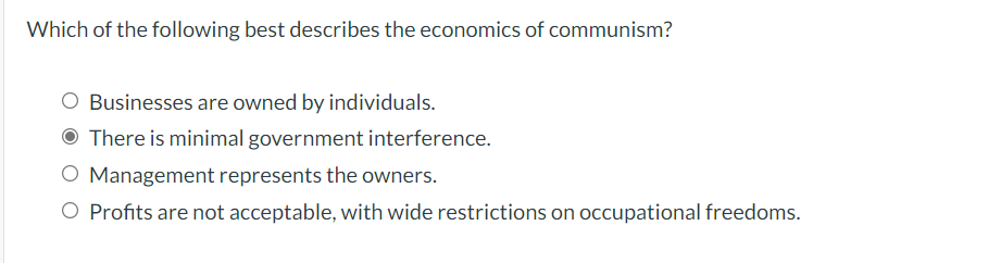 Solved Which of the following best describes the economics | Chegg.com