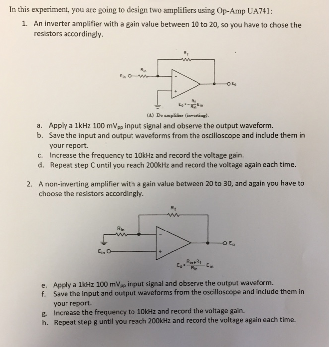 Solved In this experiment, you are going to design two | Chegg.com