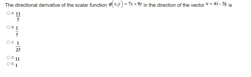 Solved The Directional Derivative Of The Scalar Function