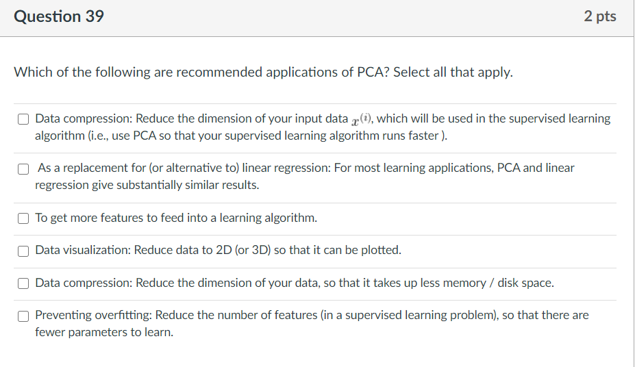 Solved Question 39 2 pts Which of the following are | Chegg.com