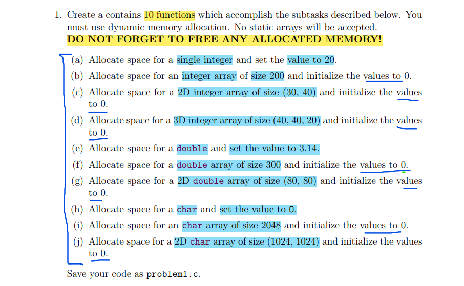 Solved 1. Create a contains 10 functions which accomplish | Chegg.com