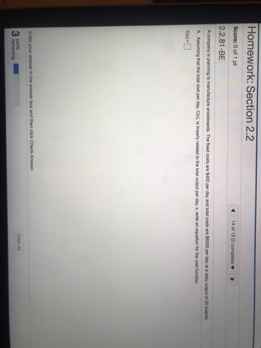 Solved Homework Section 2 2 Score 0 Of 1 Pt 2 2 81 Be 14