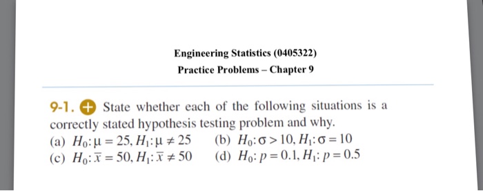 Solved Engineering Statistics (0405322) Practice Problems- | Chegg.com