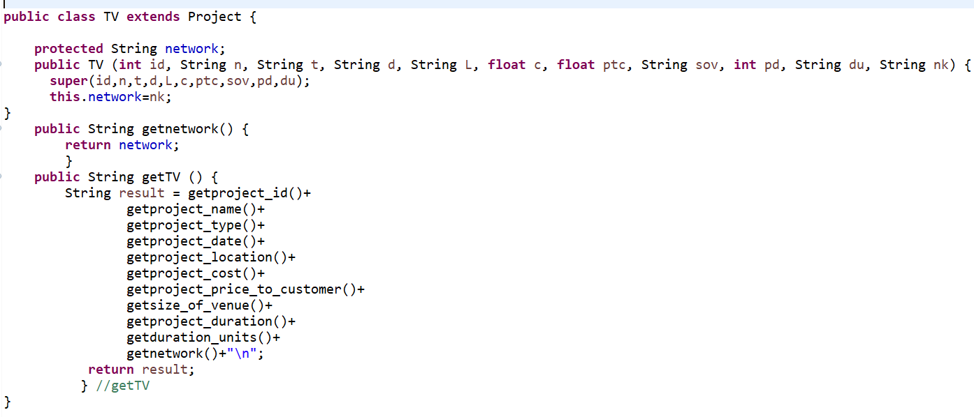 Solved public class Theater extends Project \{ protected | Chegg.com
