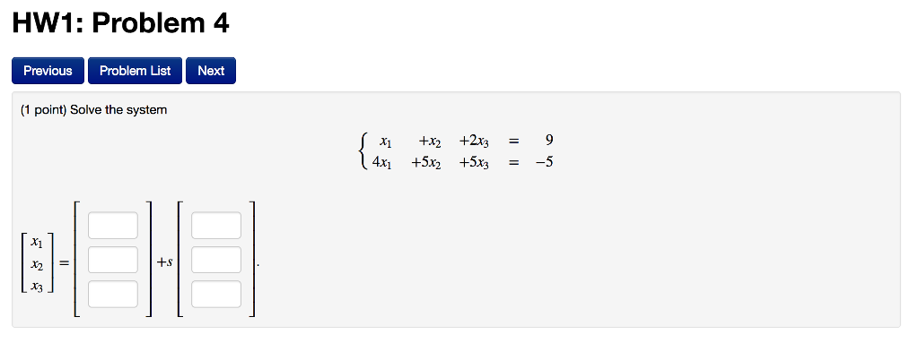 Solved HW1: Problem 4 Previous Problem List Next (1 point) | Chegg.com