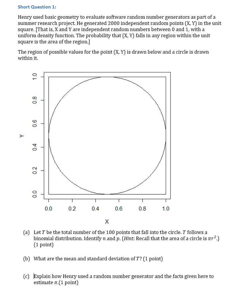 Solved Short Question 1:Henry used basic geometry to | Chegg.com