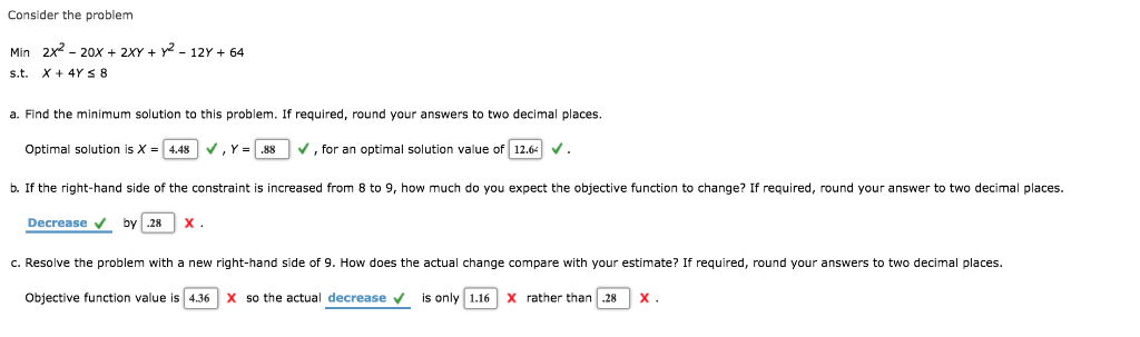 Solved Consider the problem Min 2x-20x +2XY +Y - 12Y 64 s.t. | Chegg.com