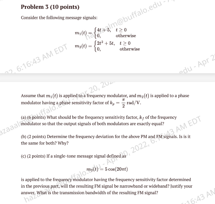 Solved Problem 3 (10 points) Consider the following message | Chegg.com