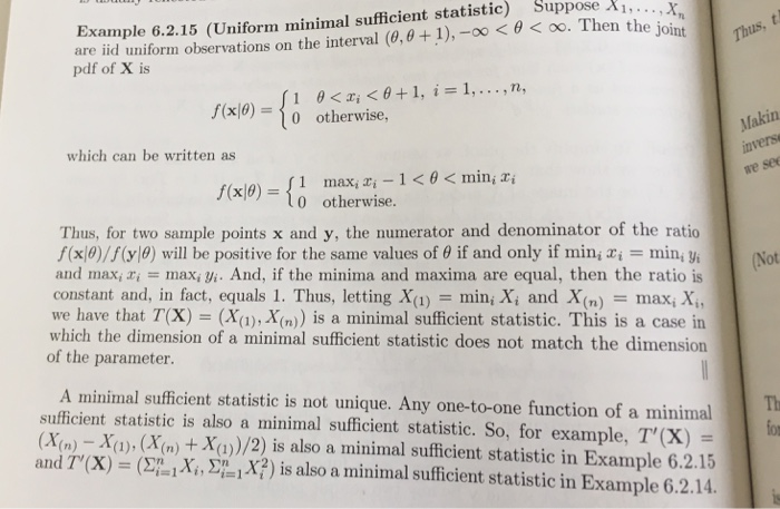 Solved 10 Show that the minimal sufficient statistic for the | Chegg.com