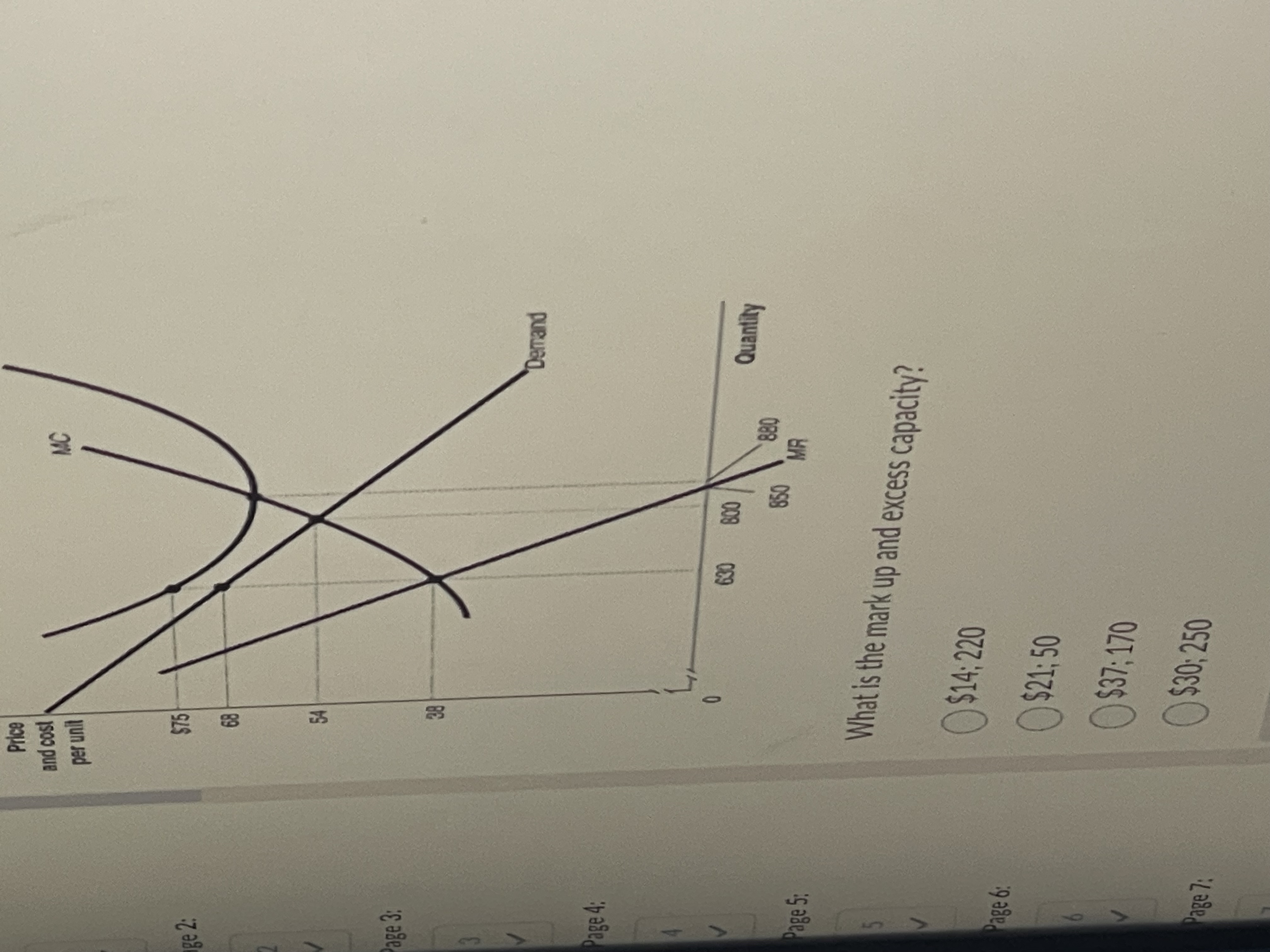 Solved What is the mark up and excess | Chegg.com