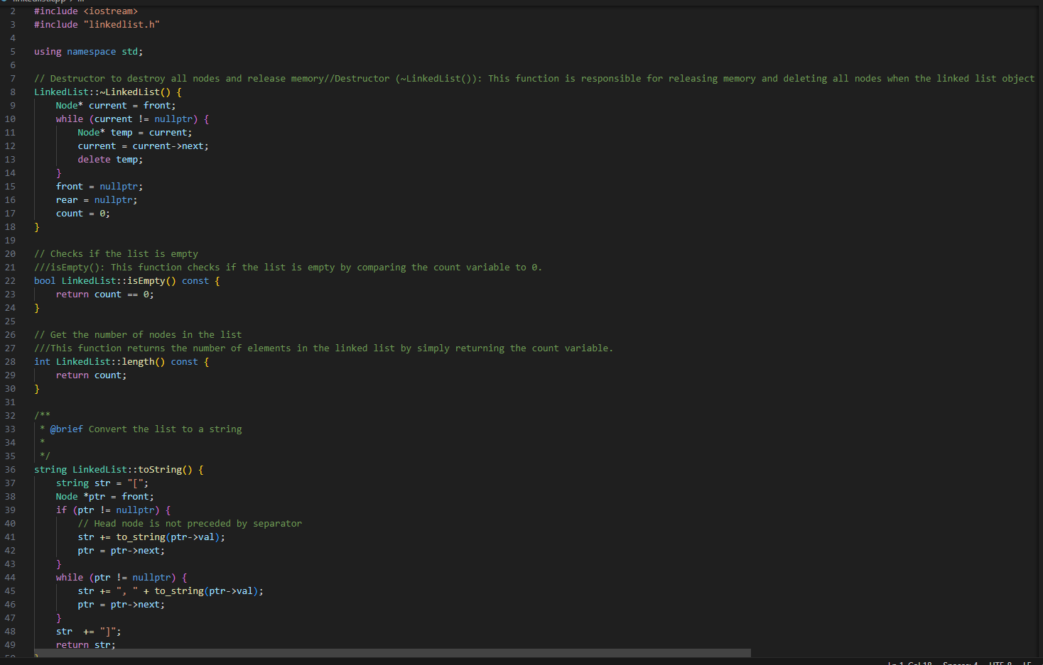 Solved You Must Have A Working Linkedlist Data Structure We