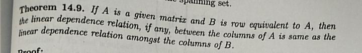 Solved set. Theorem 14.9. If A is a given matrix and B is | Chegg.com