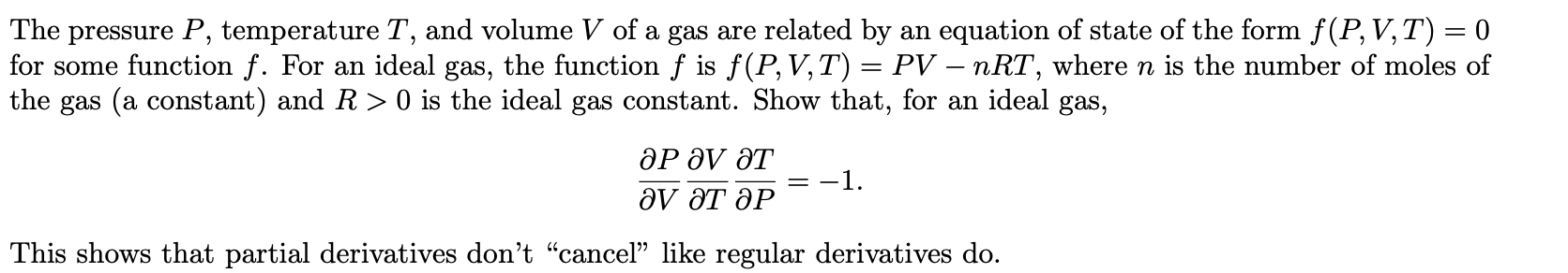 Solved The pressure P, temperature T, and volume V of a gas | Chegg.com