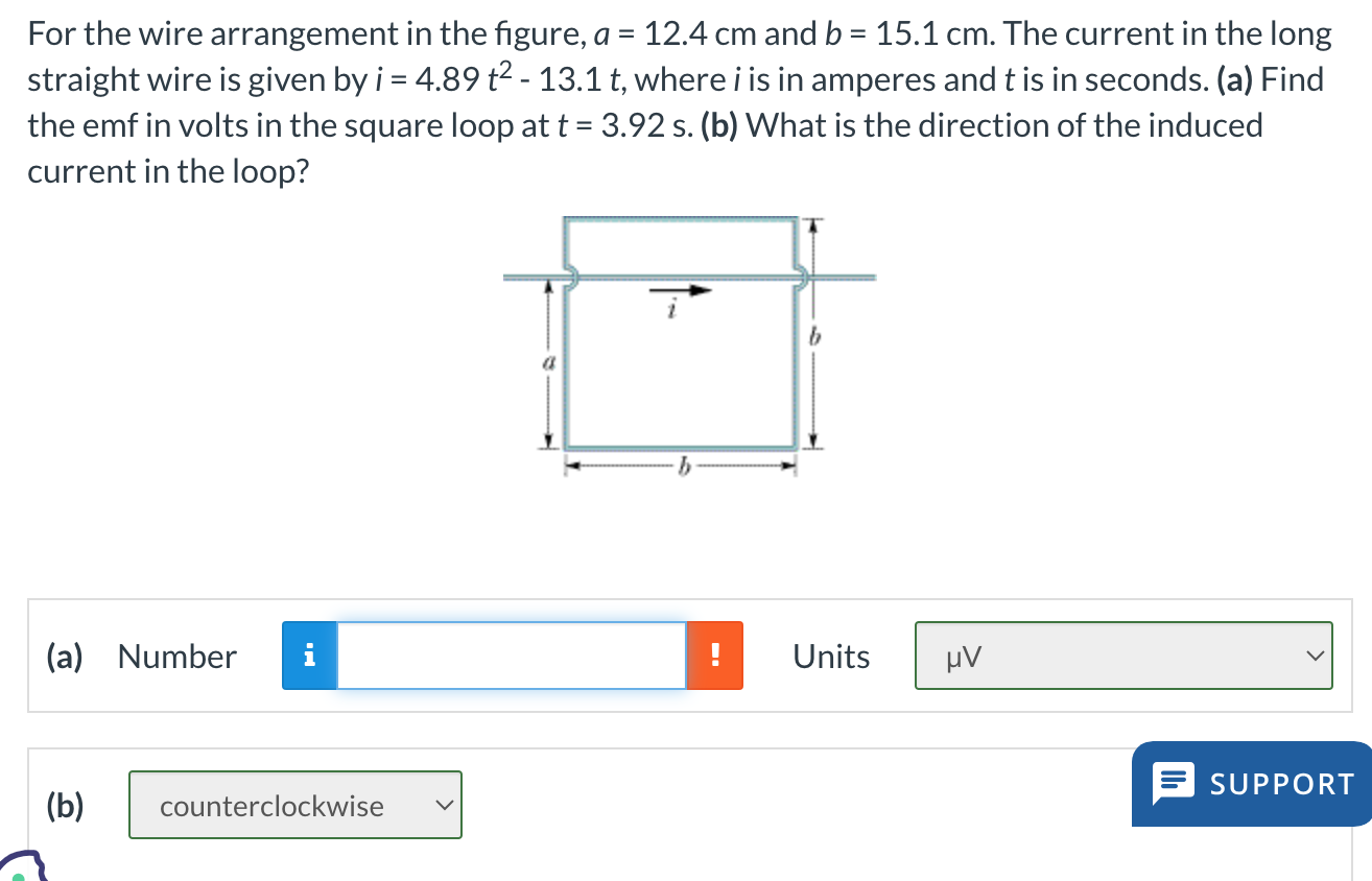 Solved For the wire arrangement in the figure, a=12.4cm ﻿and | Chegg.com