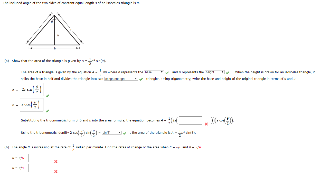 Solved The included angle of the two sides of constant equal | Chegg.com