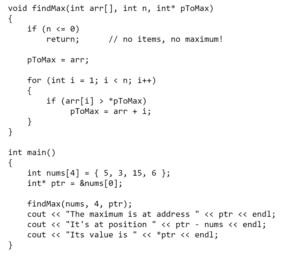 Solved The Findmax Function Is Supposed To Find The Maximum 