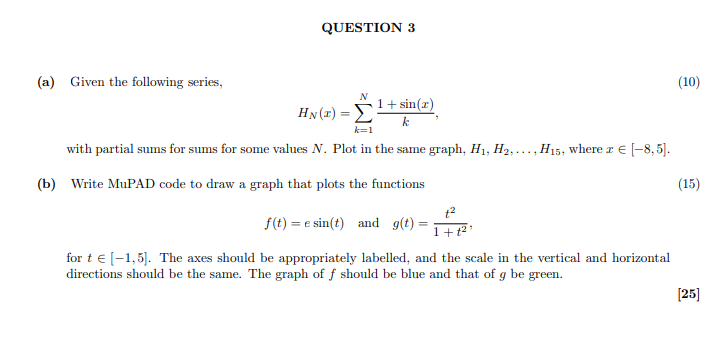 (a) Given the following series, (10) | Chegg.com
