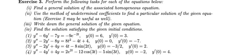 Solved Exercise 3. Perform the following tasks for each of | Chegg.com