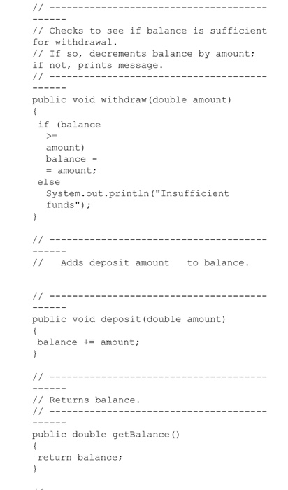 Solved A Bank Account Class File Account Java Contains A