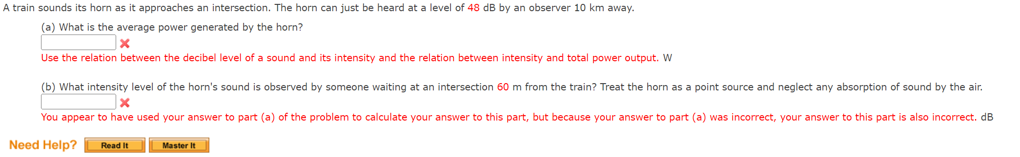 Solved A train sounds its horn as it approaches an | Chegg.com