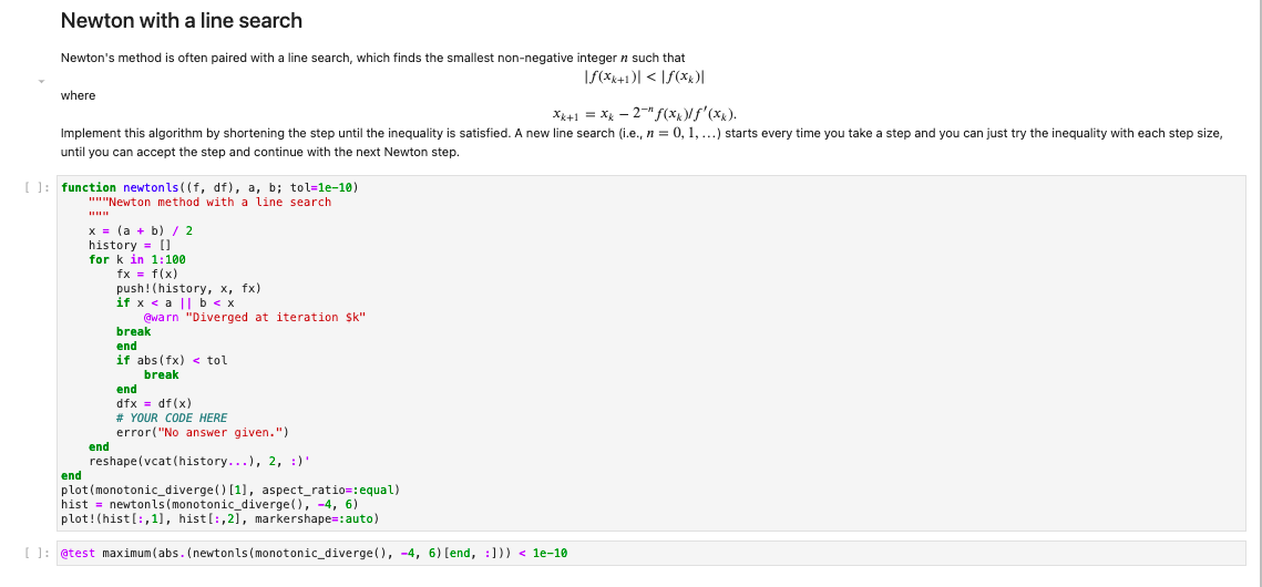 Solved Newton with a line search Newton's method is often | Chegg.com