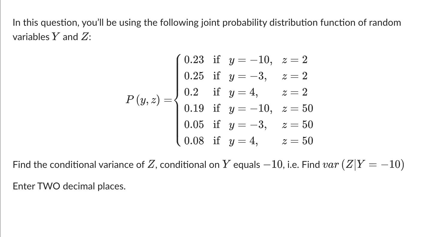 Solved In this question, you'll be using the following joint | Chegg.com