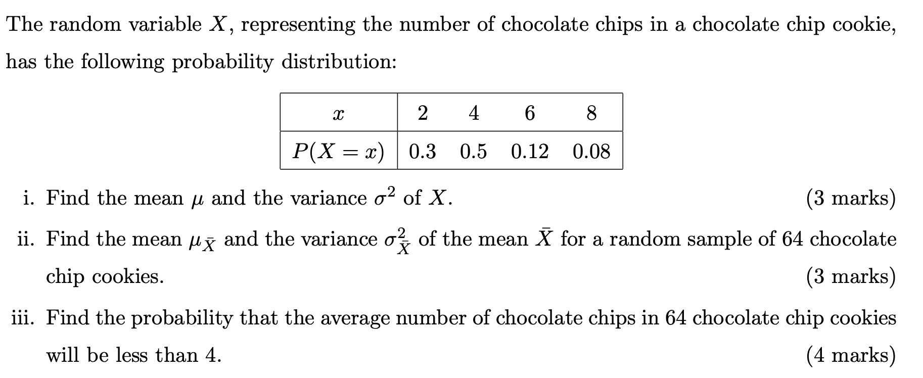 Solved The random variable X, representing the number of | Chegg.com