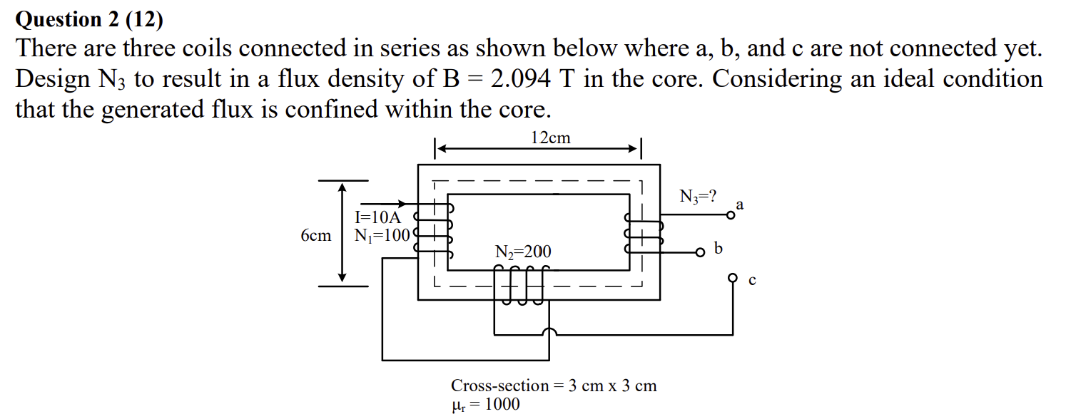 Solved There are three coils connected in series as shown | Chegg.com