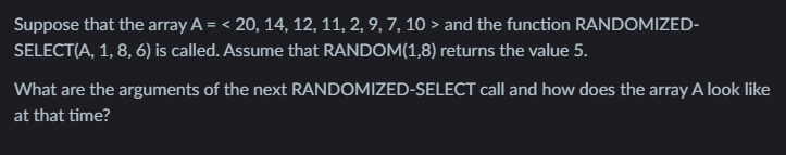 Solved Suppose that the array A= 20,14,12,11,2,9,7,10 and | Chegg.com