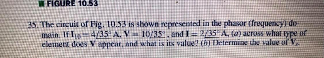 FIGURE 10.53 35. The circuit of Fig. 10.53 is shown | Chegg.com