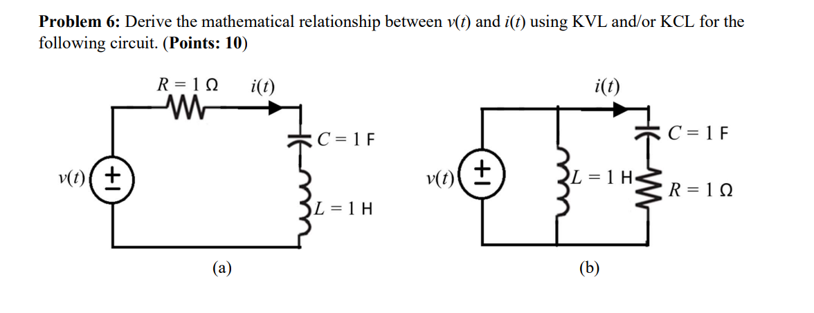 Solved Problem 6: Derive the mathematical relationship | Chegg.com