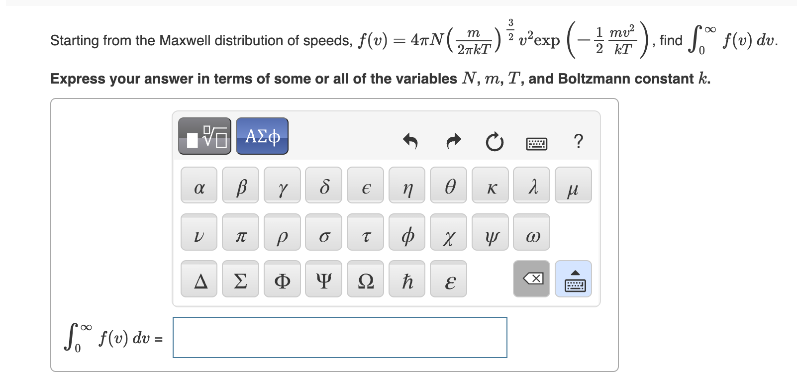 Solved Starting from the Maxwell distribution of speeds, | Chegg.com