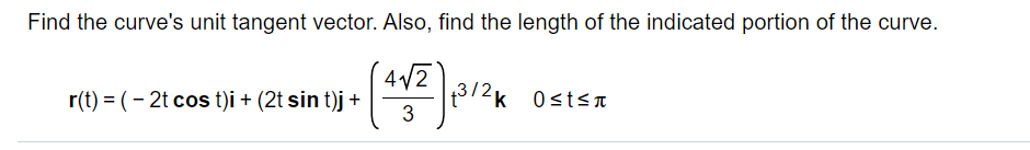 Solved Find the arc length parameter along the curve from | Chegg.com