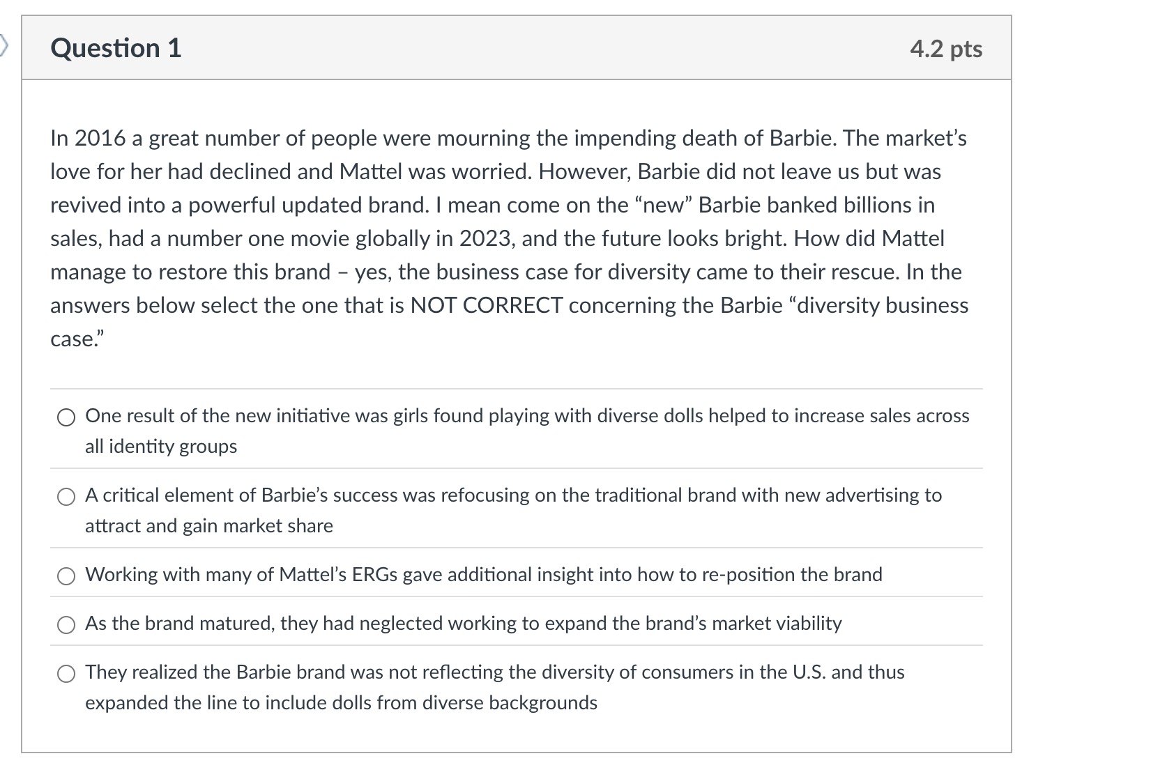 Solved Question 1In 2016 ﻿a great number of people were | Chegg.com