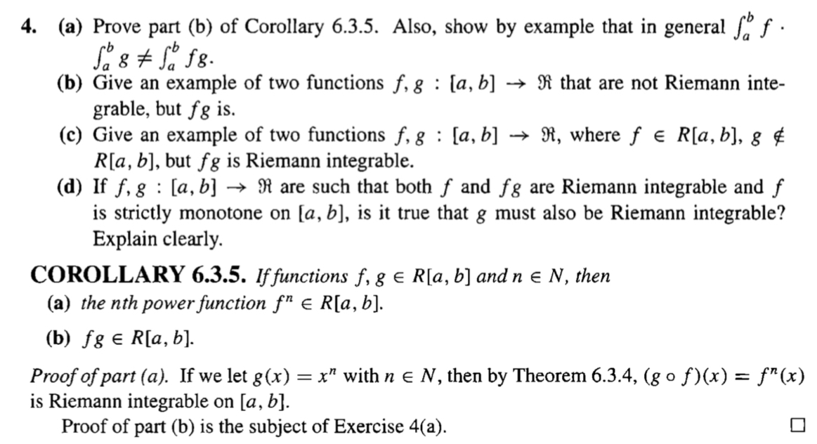 Solved (a) ﻿Prove part (b) ﻿of Corollary 6.3.5. ﻿Also, show | Chegg.com