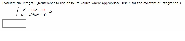 Solved Evaluate the integral. (Remember to use absolute | Chegg.com