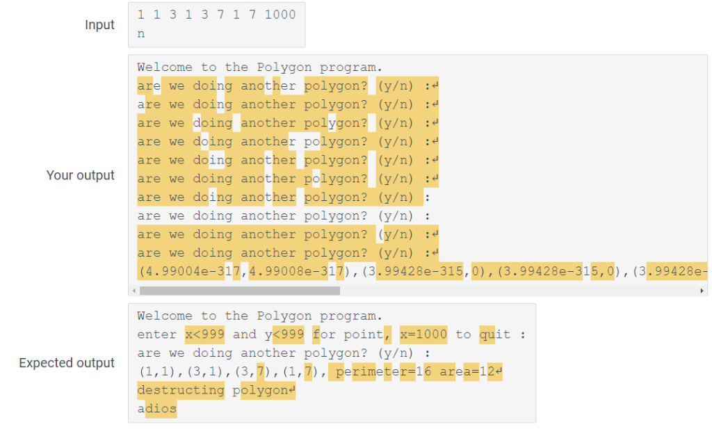 // main.cpp to test Polygon class, particularly | Chegg.com