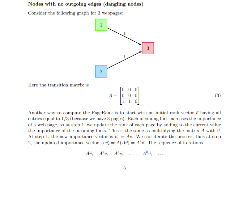 Solved Problem 1: Redo the computations for the Page Rank | Chegg.com