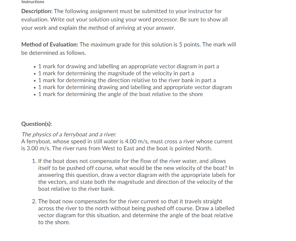 Solved Instructions Description: The following assignment | Chegg.com
