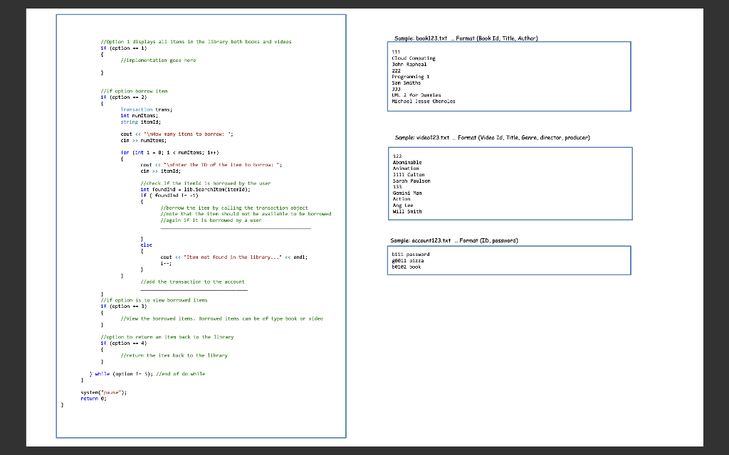 Solved Functional Requirements: The requirements below | Chegg.com