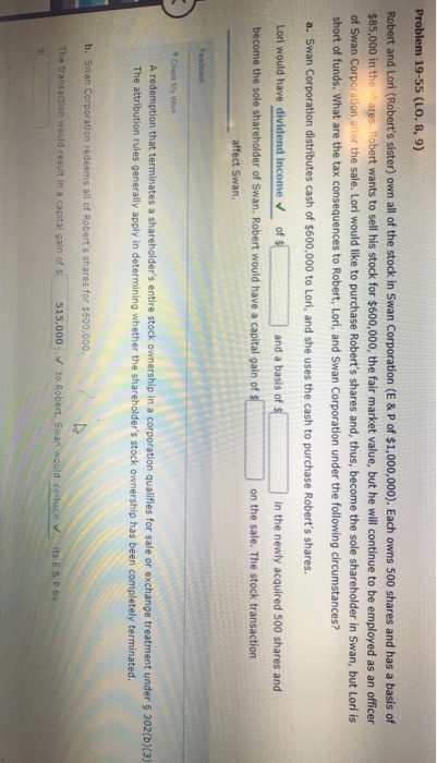 Solved Problem 19-55 (LO. 8, 9) Robert and Lori (Robert's | Chegg.com Solved Problem 19-55 (LO. 8, 9) Robert and Lori (Robert's | Chegg.com