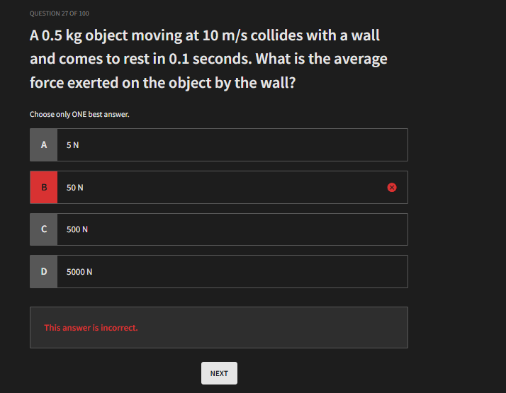 Solved A 0 5 kg Object Moving At
