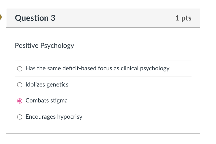 Solved Question 7 1 pts Optimism is a learned | Chegg.com