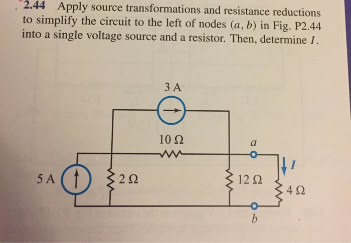 Solved Apply source transformations and resistance | Chegg.com