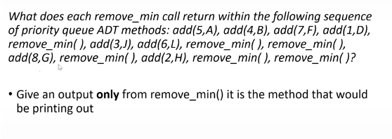 Solved What does each remove_min call return within the | Chegg.com