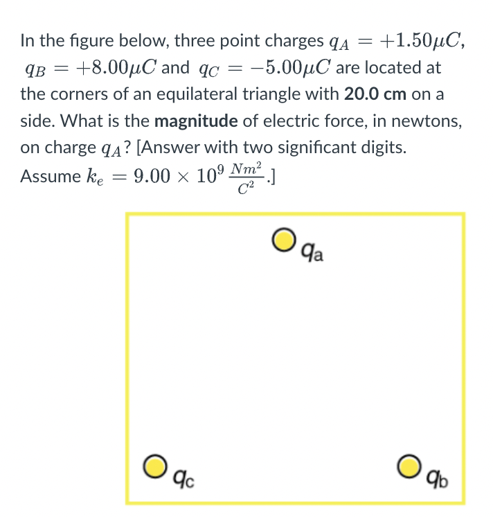 Solved In the figure below, three point charges QIn the | Chegg.com