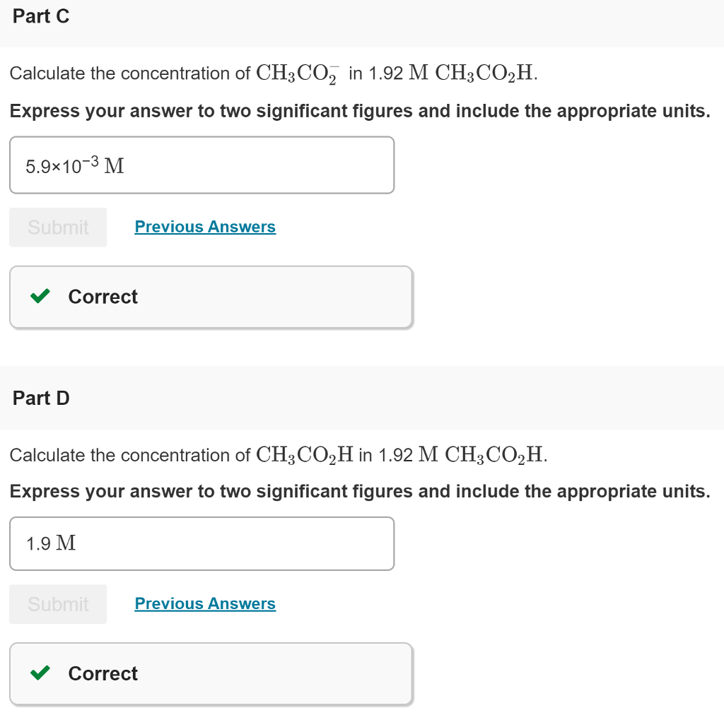 Solved Acetic acid, CH3CO2H, is the solute that gives | Chegg.com