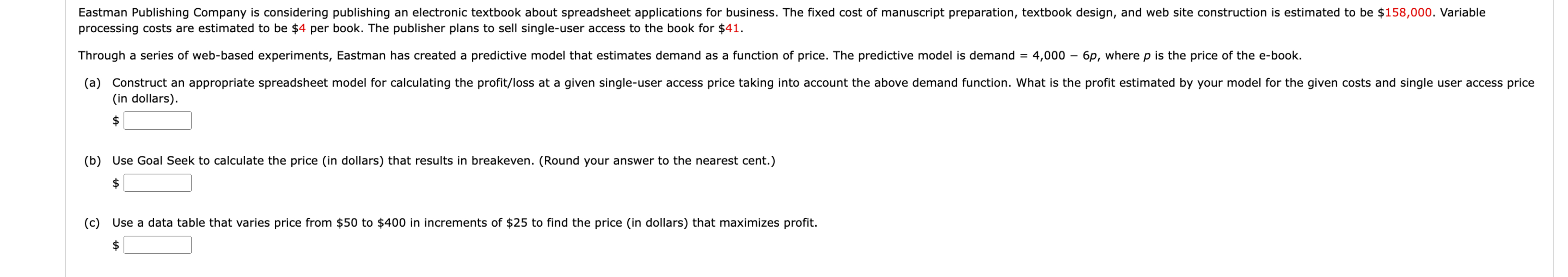 Solved processing costs are estimated to be $4 ﻿per book. | Chegg.com