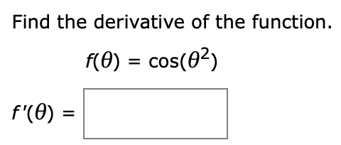 Solved Find the derivative of the function. F(x) = (9x6 + | Chegg.com